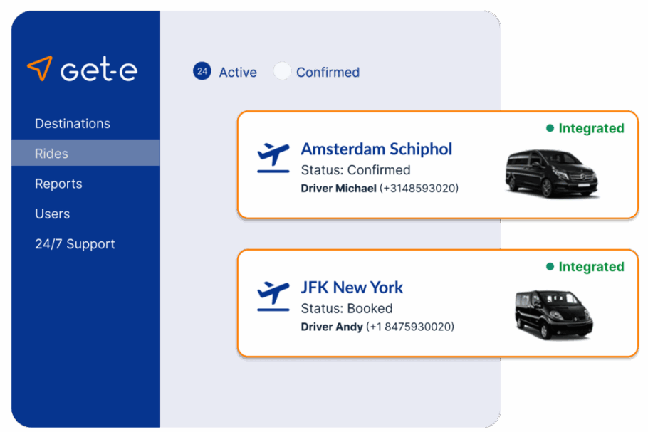 Airline Crew Transportation | Automated Ground Transfers | Get-e